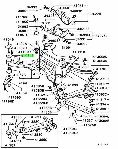 Mitsubishi OEM 3000GT Stealth Rear Subframe Bushing 755 – Ninja Performance